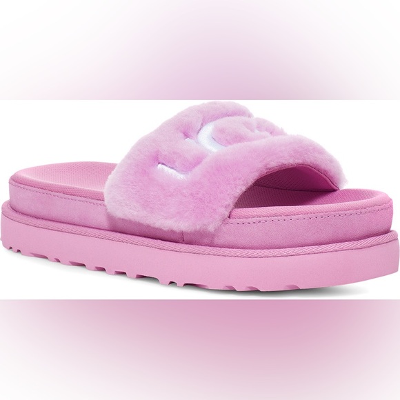 UGG | Shoes | Ugg Laton Fur Slide In Wildflower Fluffwomens Size 7nwt ...